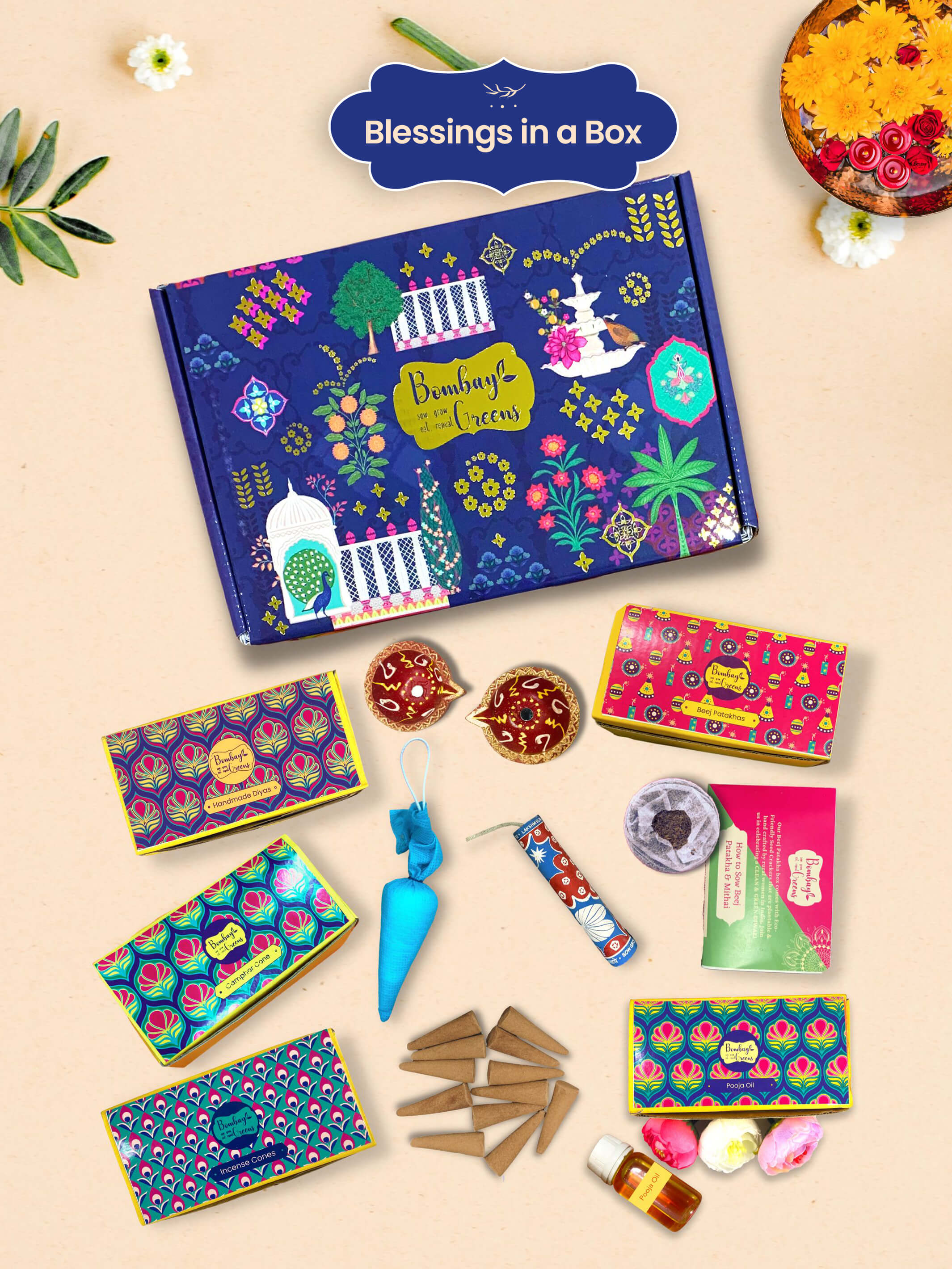 Diwali Puja Kit | All-in-One Diwali Pooja Samagri Gift Set with Diyas ...