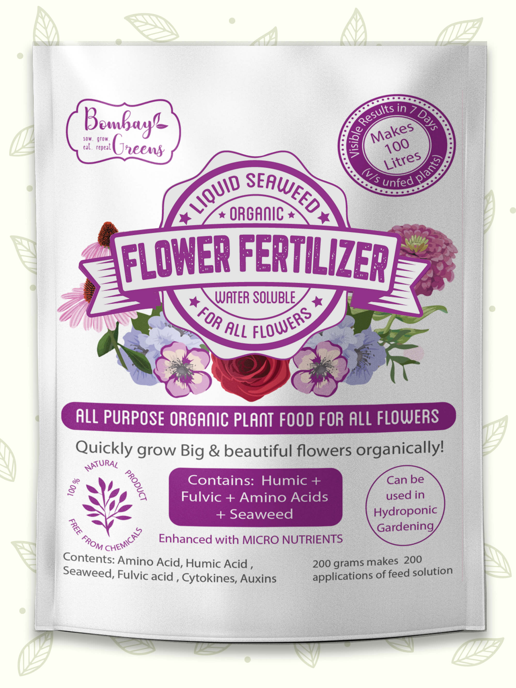 Organic Fertilizer - Liquid Fertilizer for Flowering Plants| Bombay Greens