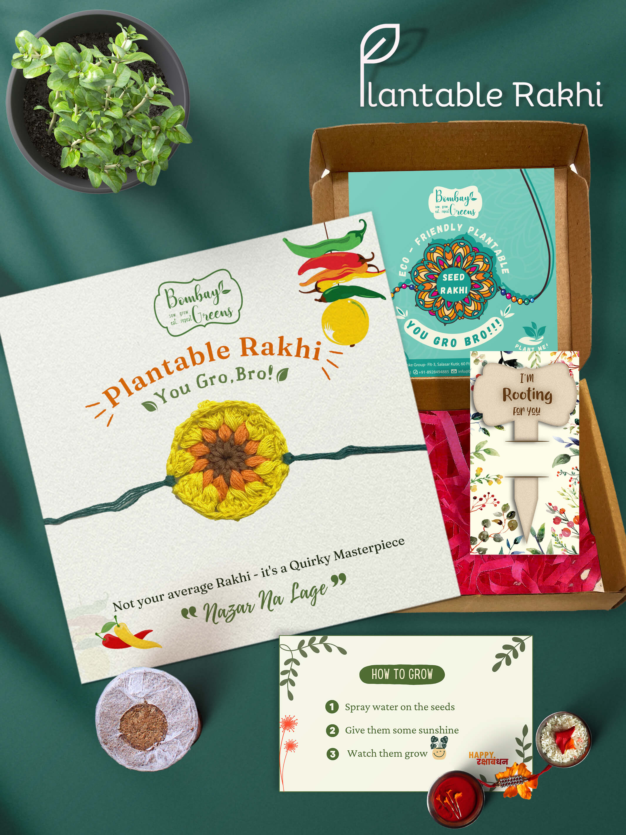 Buy Beautiful Eco Friendly Handmade Flower Rakhi Online