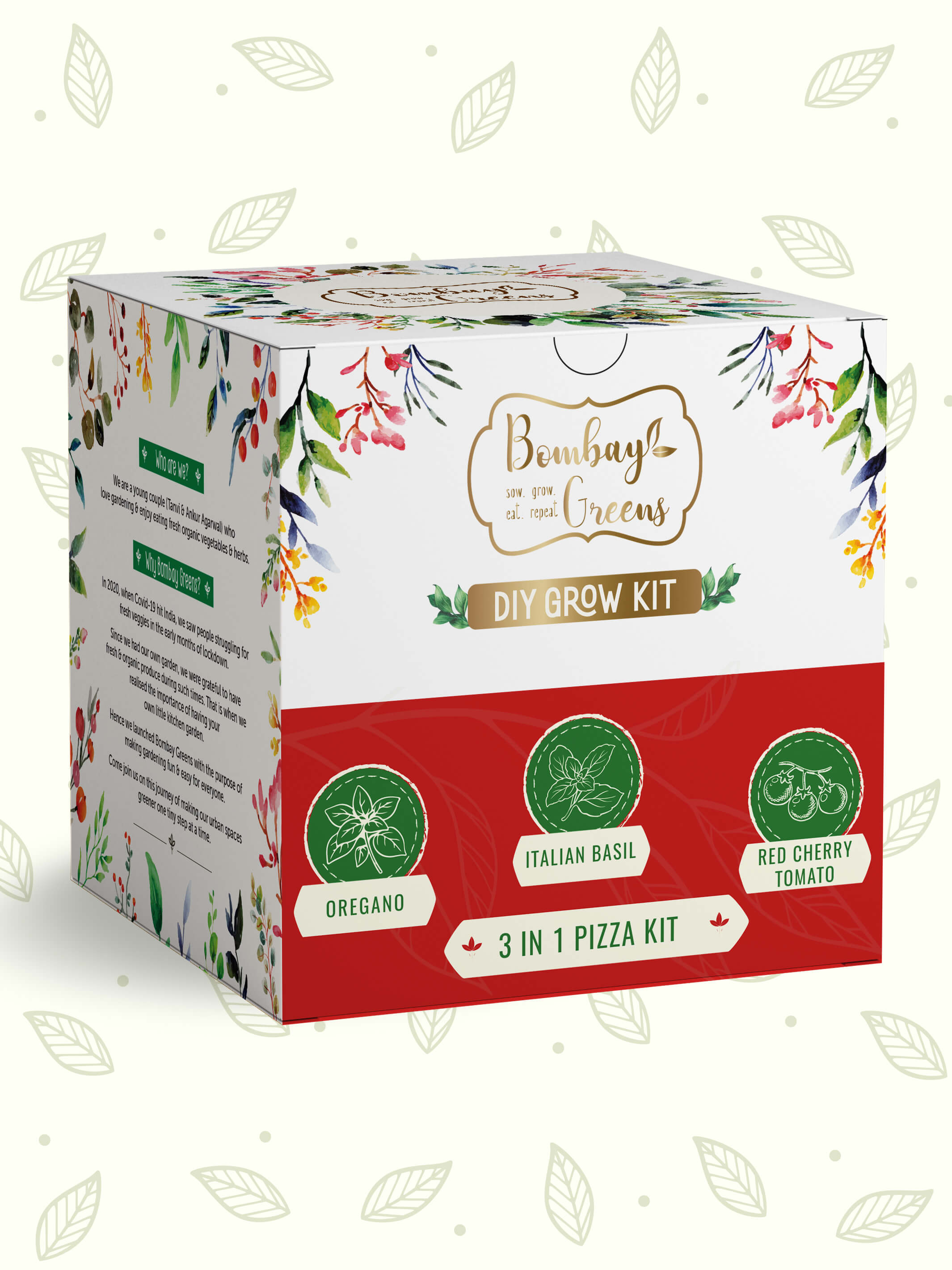 Buy Pizza Seeds Kits - Grow Oregano,Tomatoes,Italian Basil at home